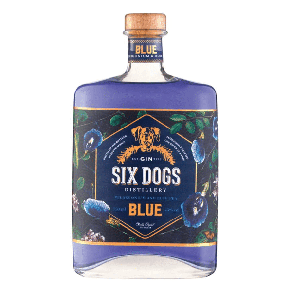 Six Dogs Blue Gin 0.75L - The Wine Box