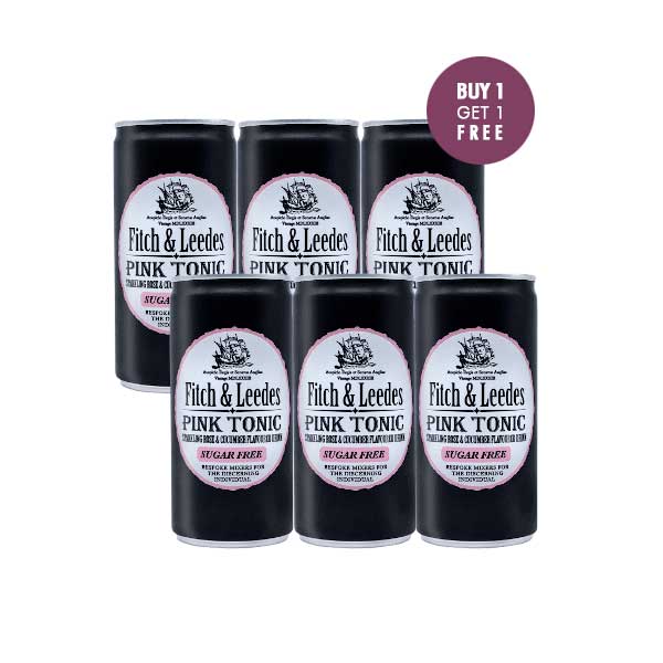 Fitch & Leedes Pink Tonic Sugar Free 0.2L (6 pack) - The Wine Box